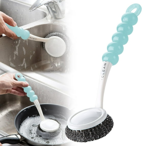 Long Handle Steel Wire Brush, Stainless Steel Cleaning Brush with ...