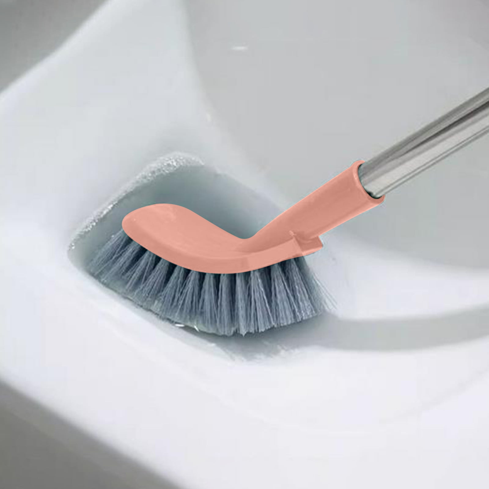 Long Handle toilet Brush, Soft Bristle toilet Cleaning tool, No Dead ...