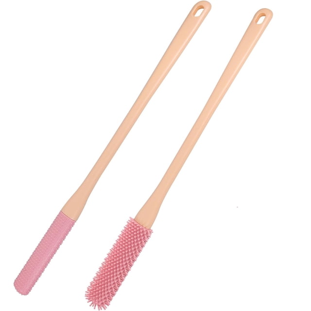 Long Handled Foot Brush,Happon 15.7" Foot Scrubber with Long Handle ...