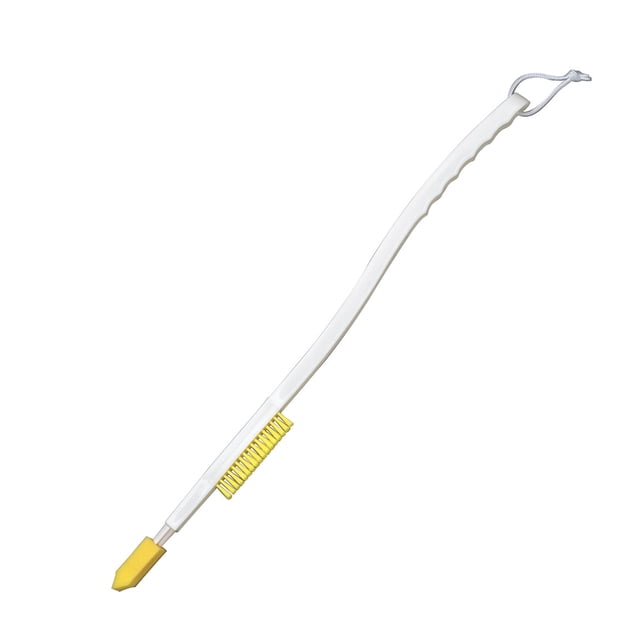 Long Handled Foot Scrubber with Nylon Bristles, Interchangeable Sponge ...