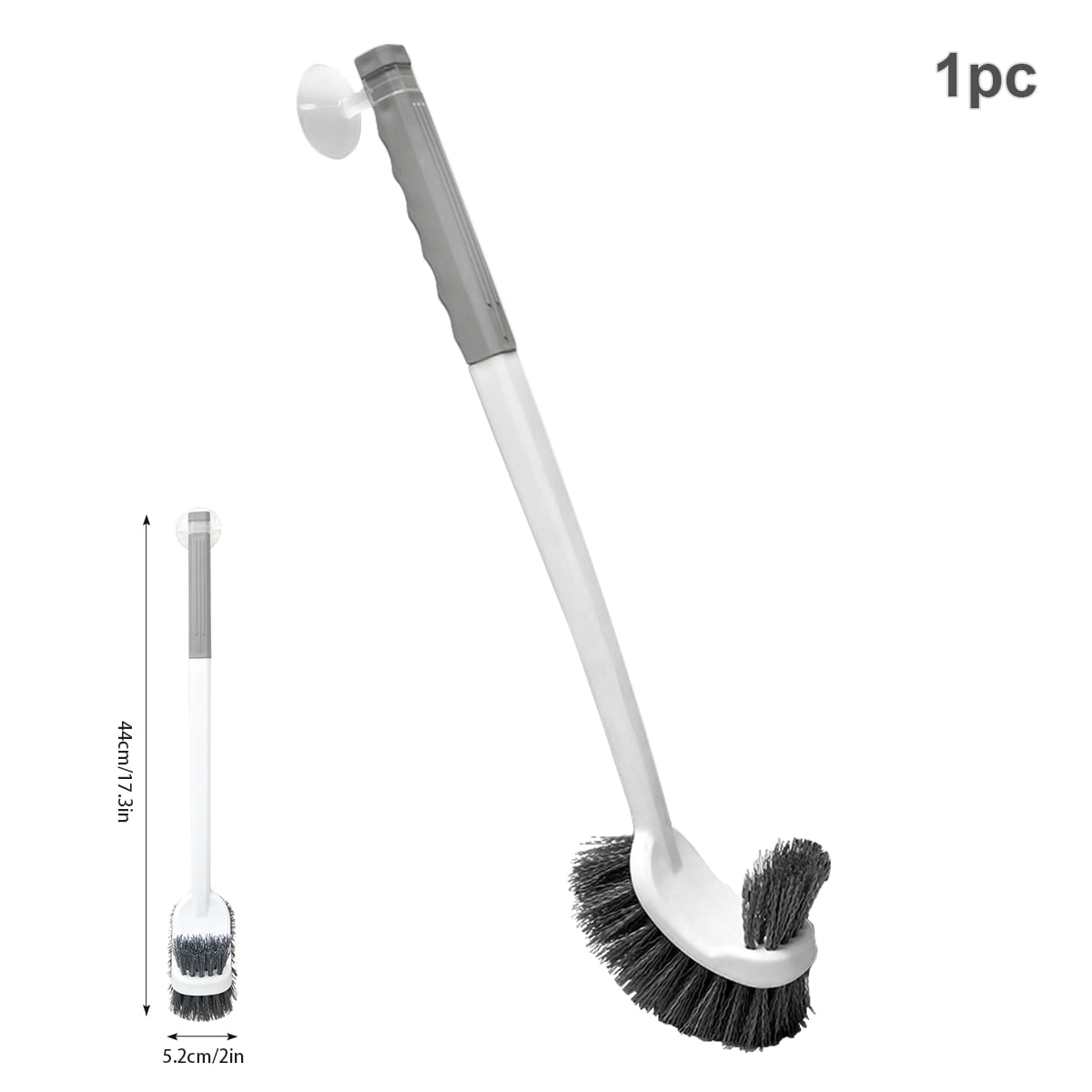 Long Handled Toilet Brush Suction Cup Type Hole Free Wall Mounted ...