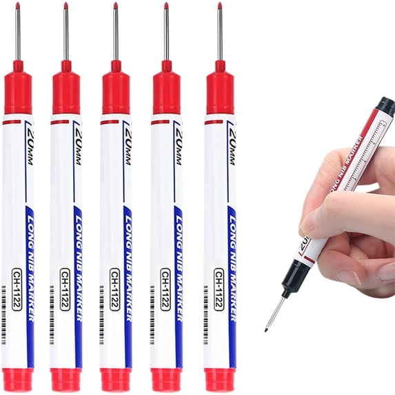 Long Head Deep Hole Marker, 10-Pack Quick-Dry Permanent Fine Tip ...