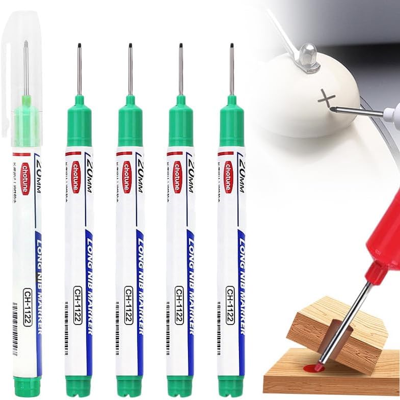 Long Head Deep Hole Marker, 2024 Upgrade Permanent Markers Carpenter ...