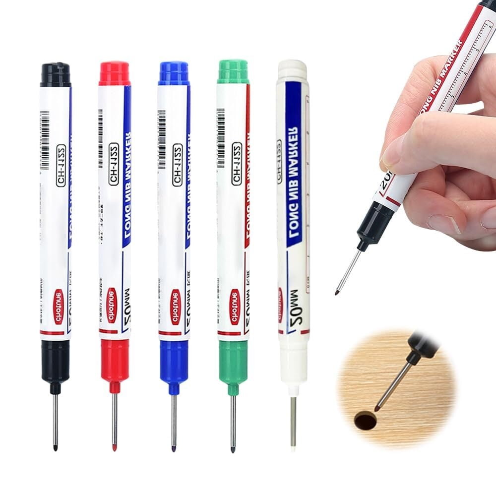 Long Head Deep Hole Marker, 2025 New Permanent Markers Carpenter Ink ...