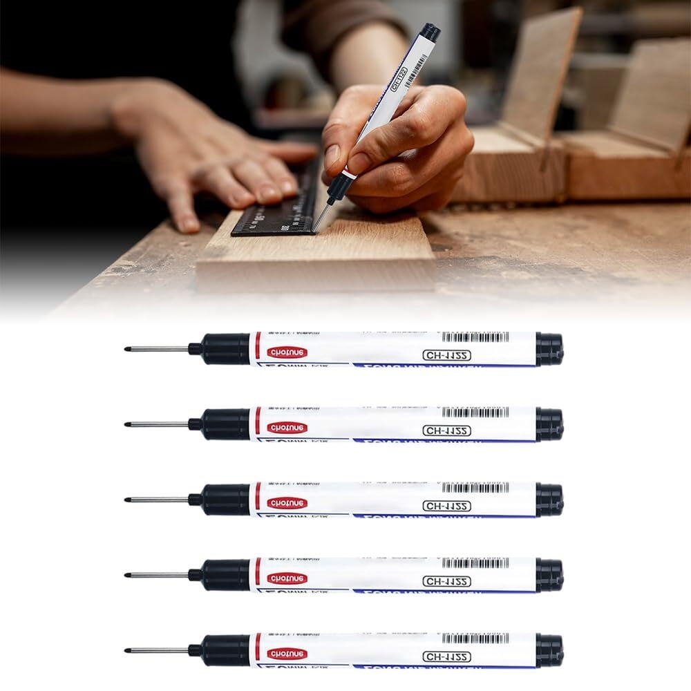 Long Head Deep Hole Marker, 2025 New Permanent Markers Carpenter Ink ...