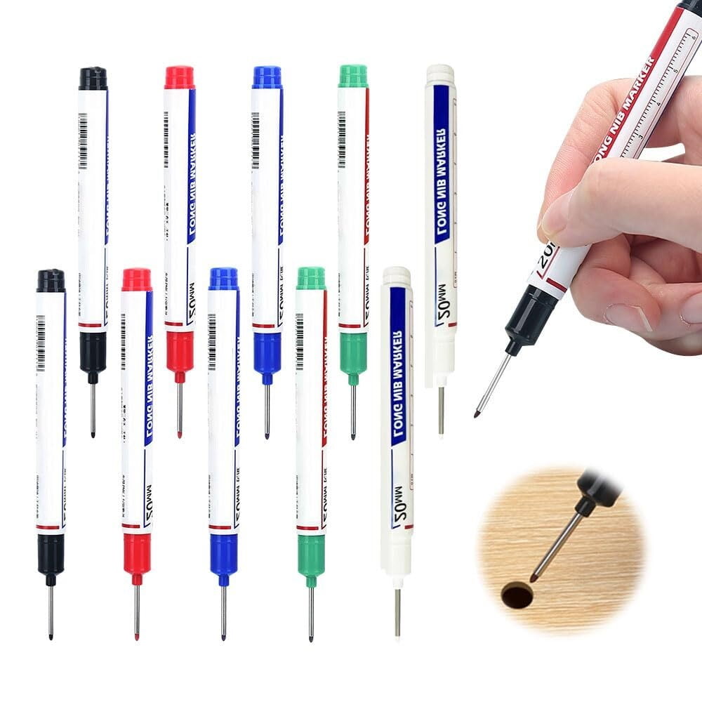 Long Head Deep Hole Marker Pens, 2025 Upgrade Long Nib Marker Set ...