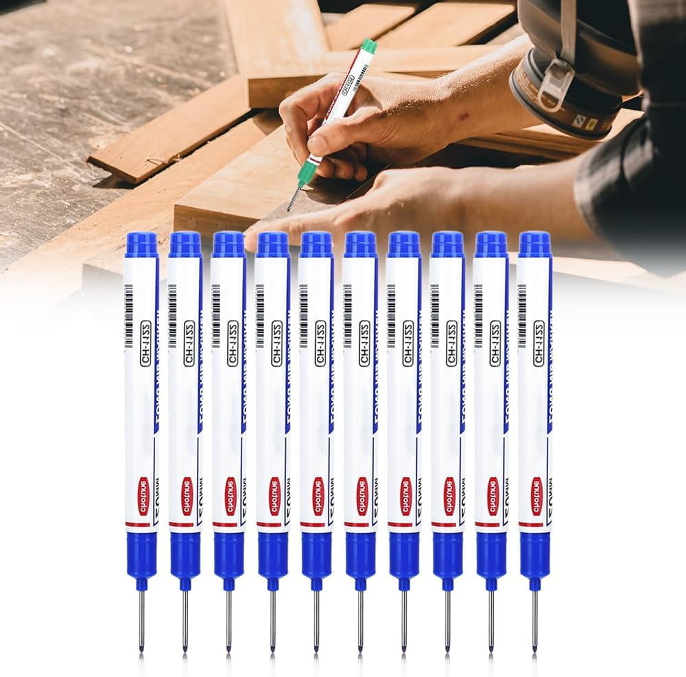 Long Head Deep Hole Marker Pens, Permanent Markers Carpenter Ink Marker ...