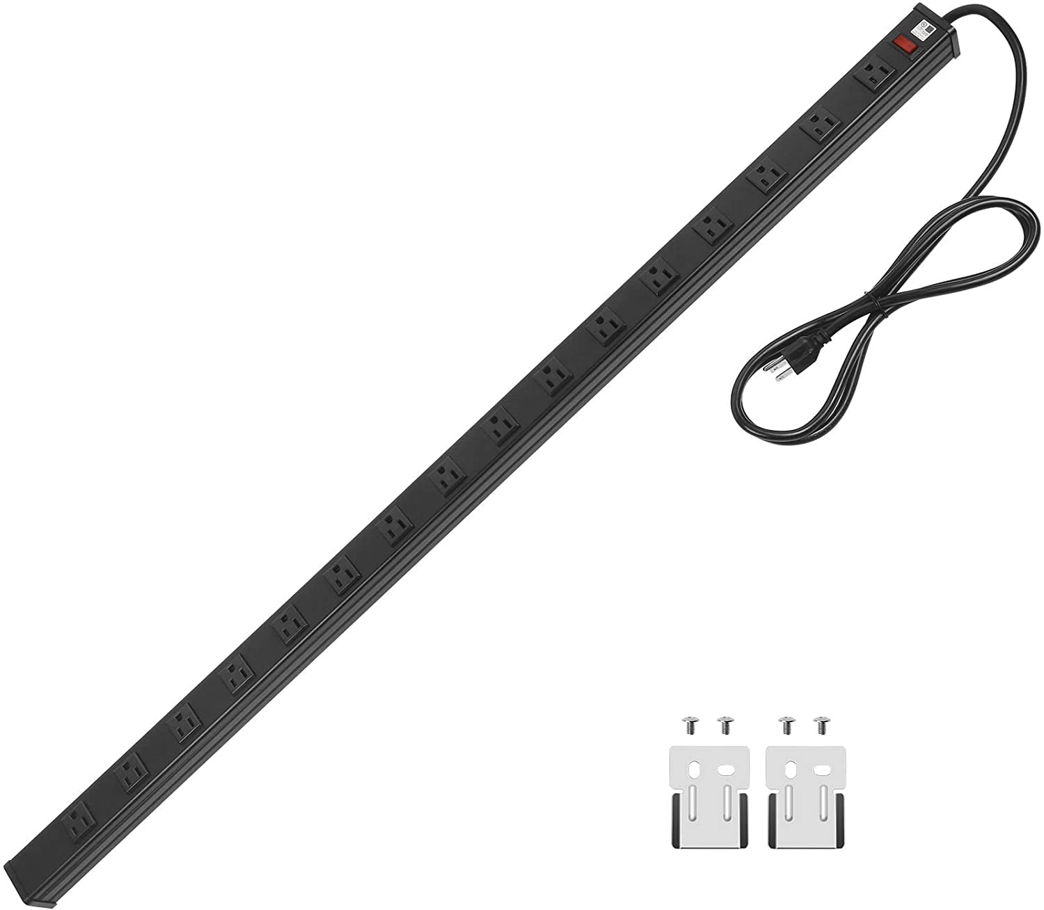 Long Heavy Duty Power Strip, 16 Outlet Large Metal Power Strip, Garage ...