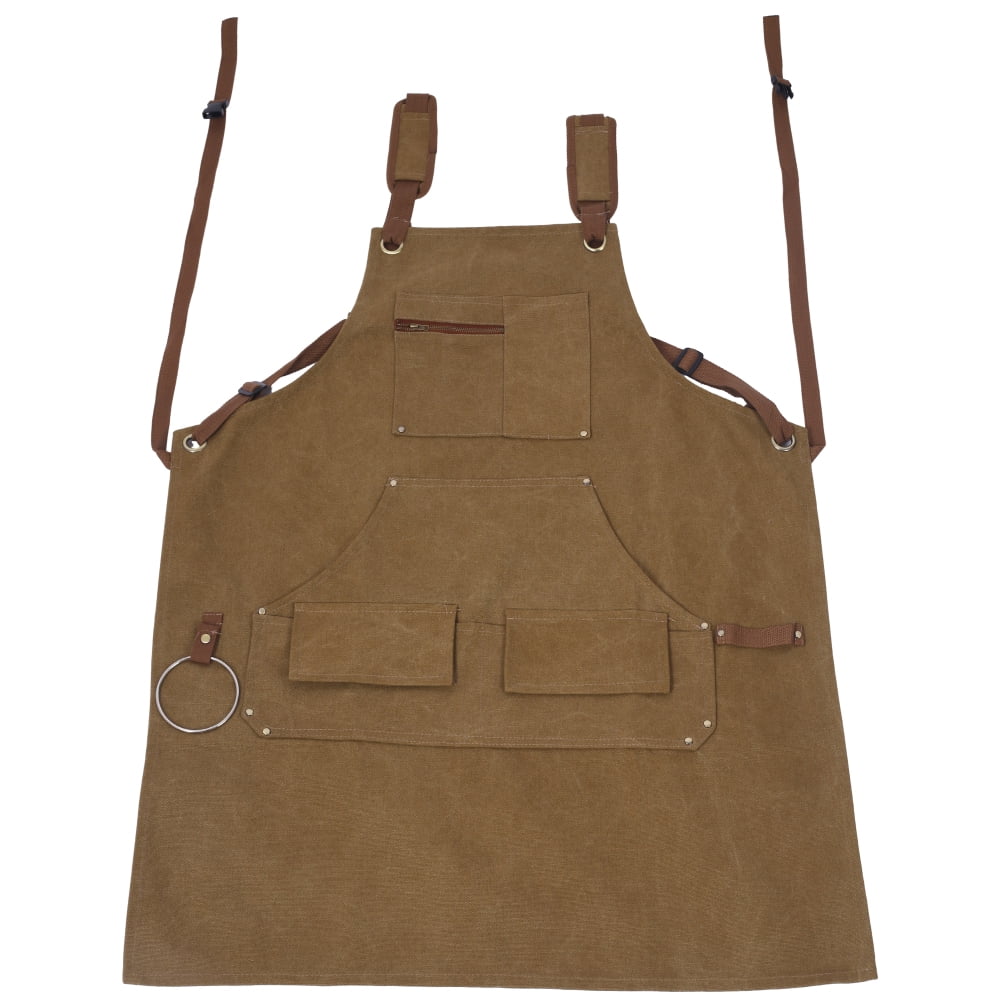 Long Heavy Duty Waxed Canvas Tool Apron, Carpenter Aprons, Woodworking Aprons, Carpenters Water ...