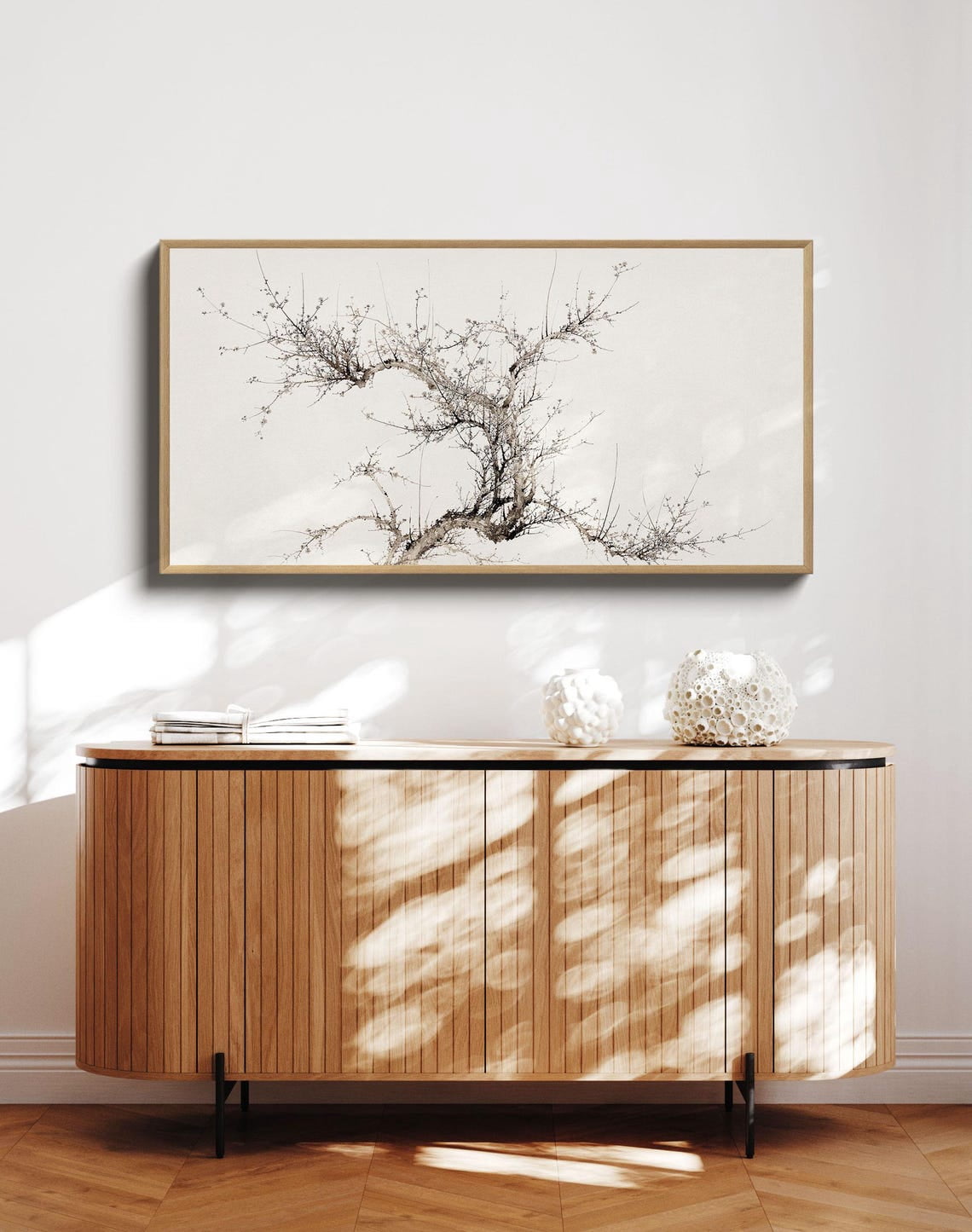 Long Horizontal Japandi Wall Art, Wabi Sabi Wall Art Oversized ...