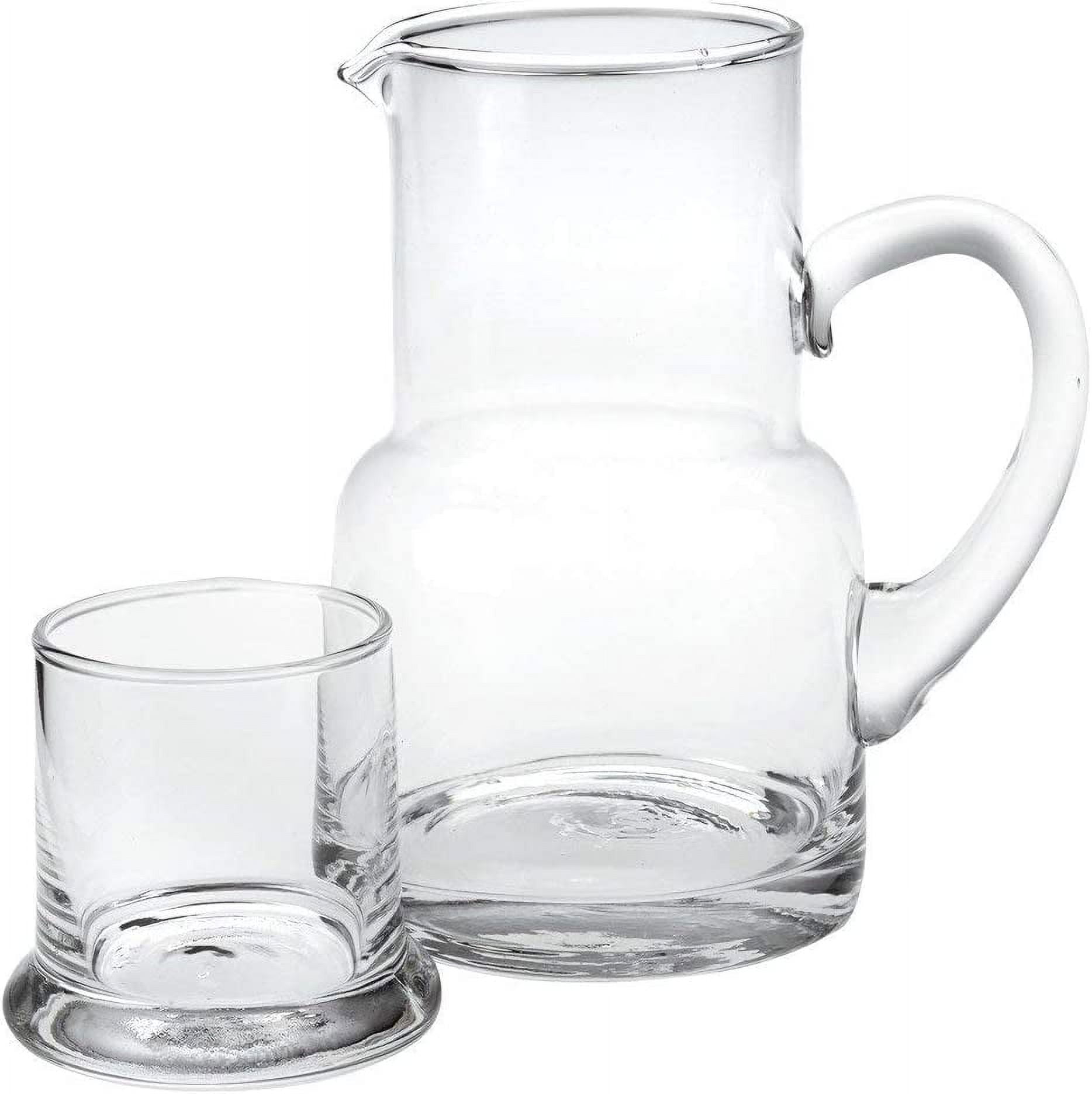 Long Island Crystal Pitcher Set - 2-Piece 24 oz. Mouth-Blown Lead-Free ...