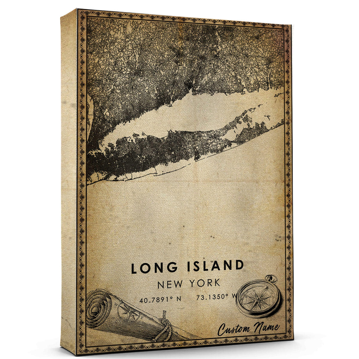 Long Island Map Poster, New York Map Art Poster, Canvas, Long Island ...