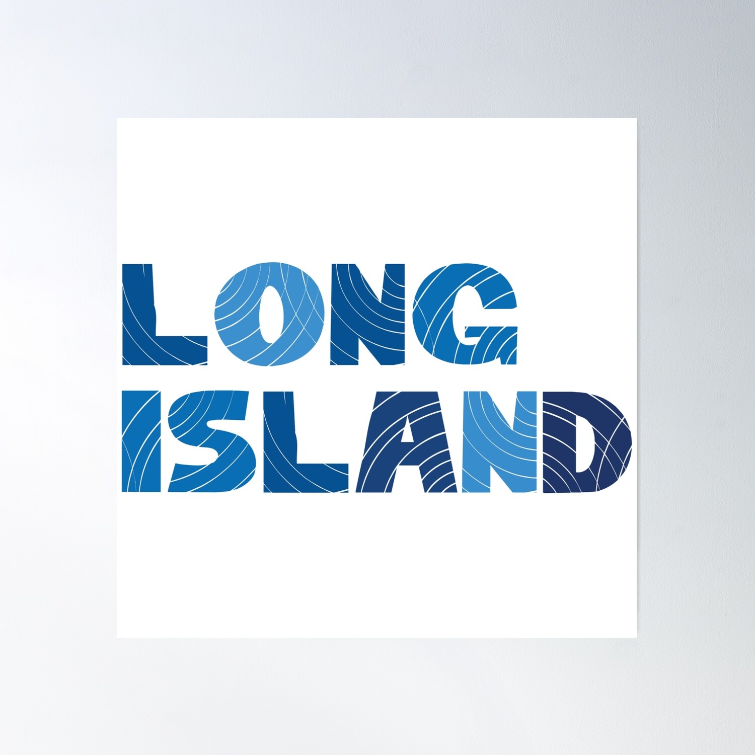 Long Island Poster Wall Art, Modern Wall Decor, 30x30 UNFRAMED ...