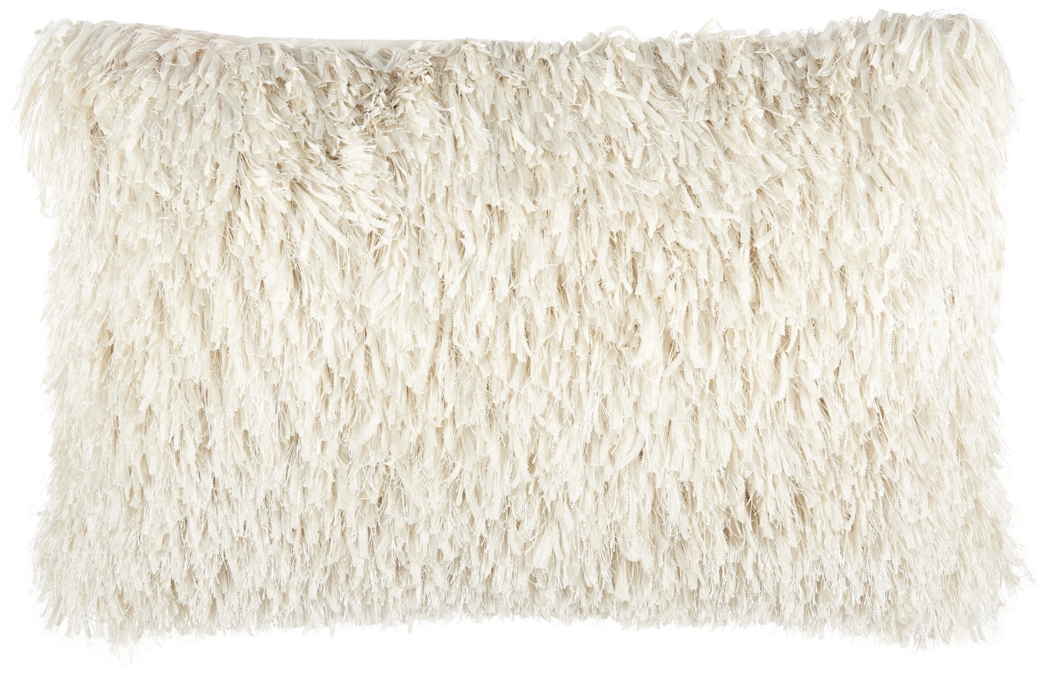 Long Ivory Shag Throw Pillow - Walmart.com