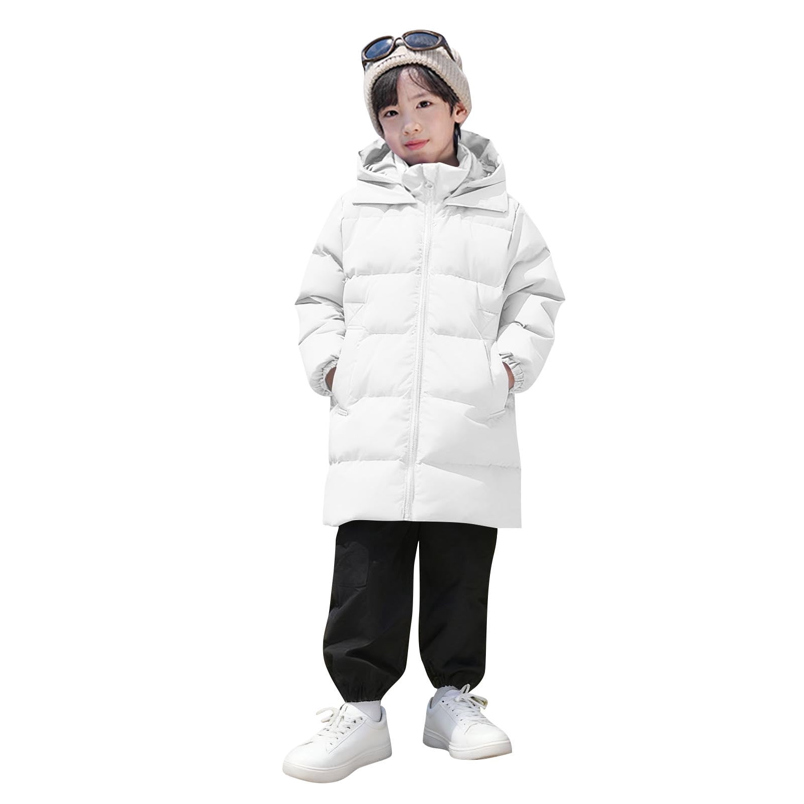 Long Down Jackets for Kids Girl Boy Fall Winter Lounge Thermal Thick ...