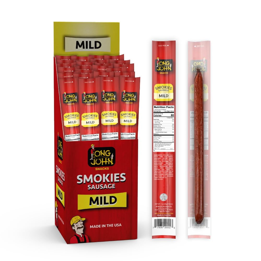 Long John Snacks Smokies RRF12 Sausage - Smoked & Seasoned Made Of Real ...