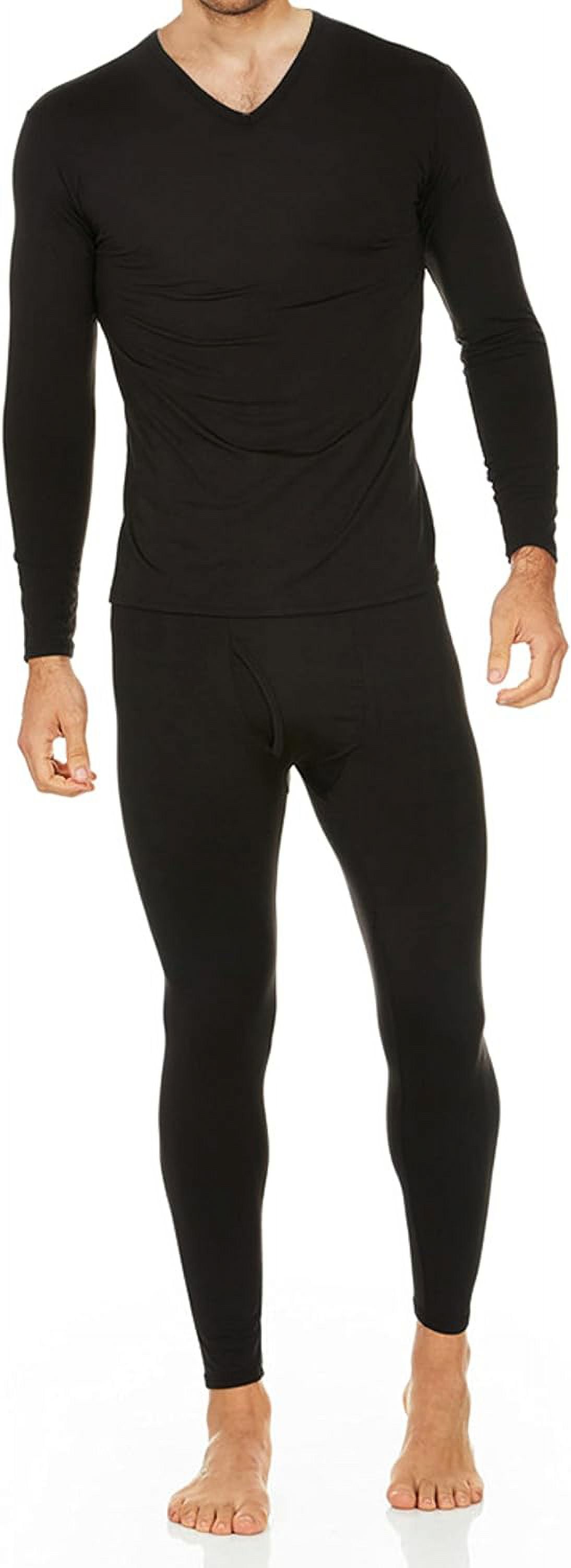 Long Johns Thermal Underwear for Men Fleece Lined Base Layer Set for ...