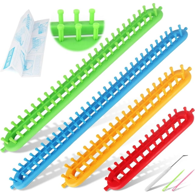 Long Knitting Loom Set with Instructions-Scarf Hat Blanket Loom ...