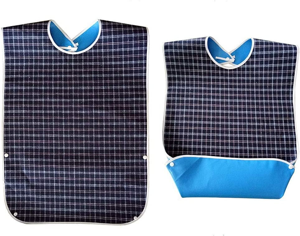 Long Large Waterproof Feeding bib for Elderly, Adult and Teenager ...