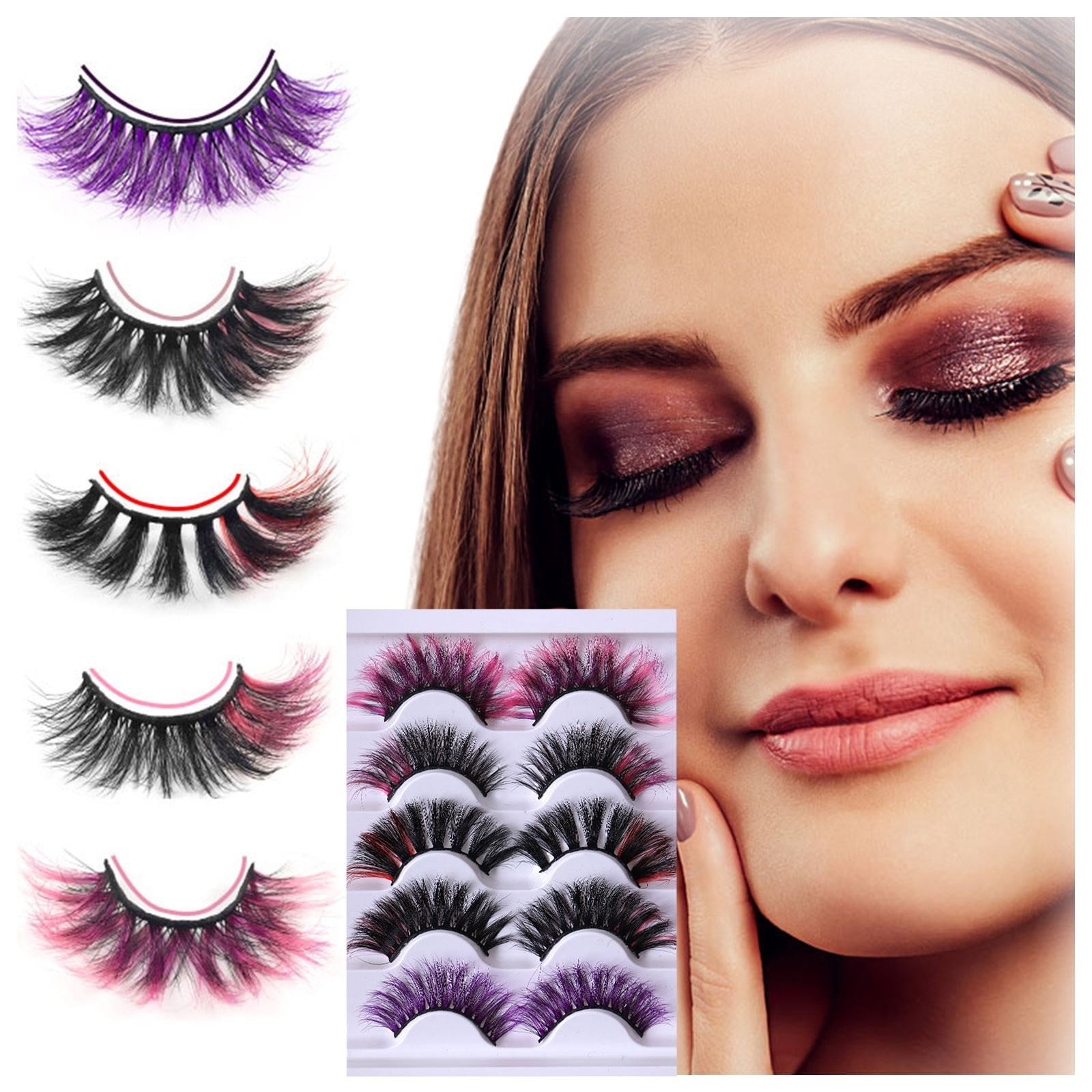 Long Lashes 25mm in Bulk Eye Care Makeup Easy Eyelashes for Beginners ...