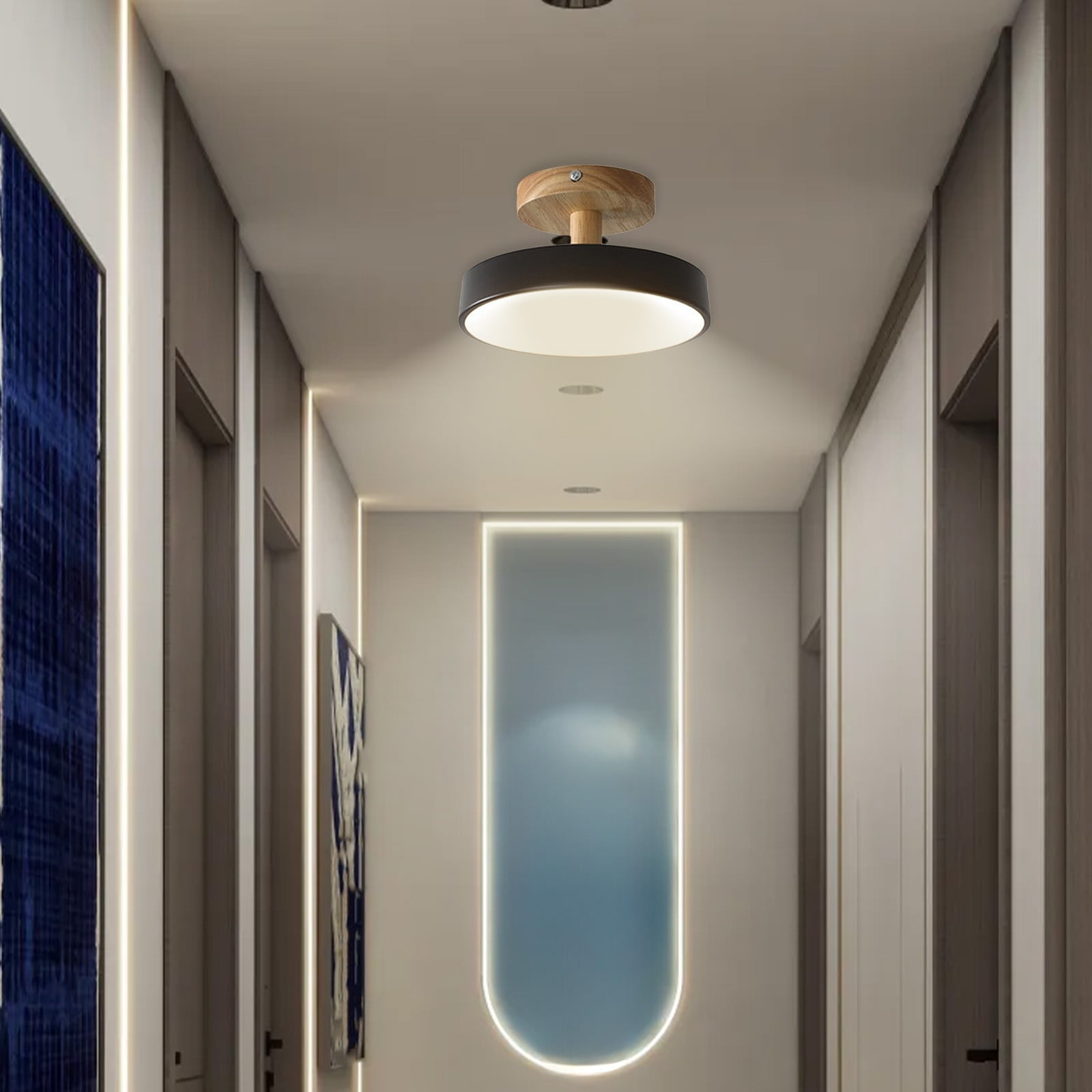 Long Lasting Corridor Lighting Fixtures with LED Lens and Rust Free ...