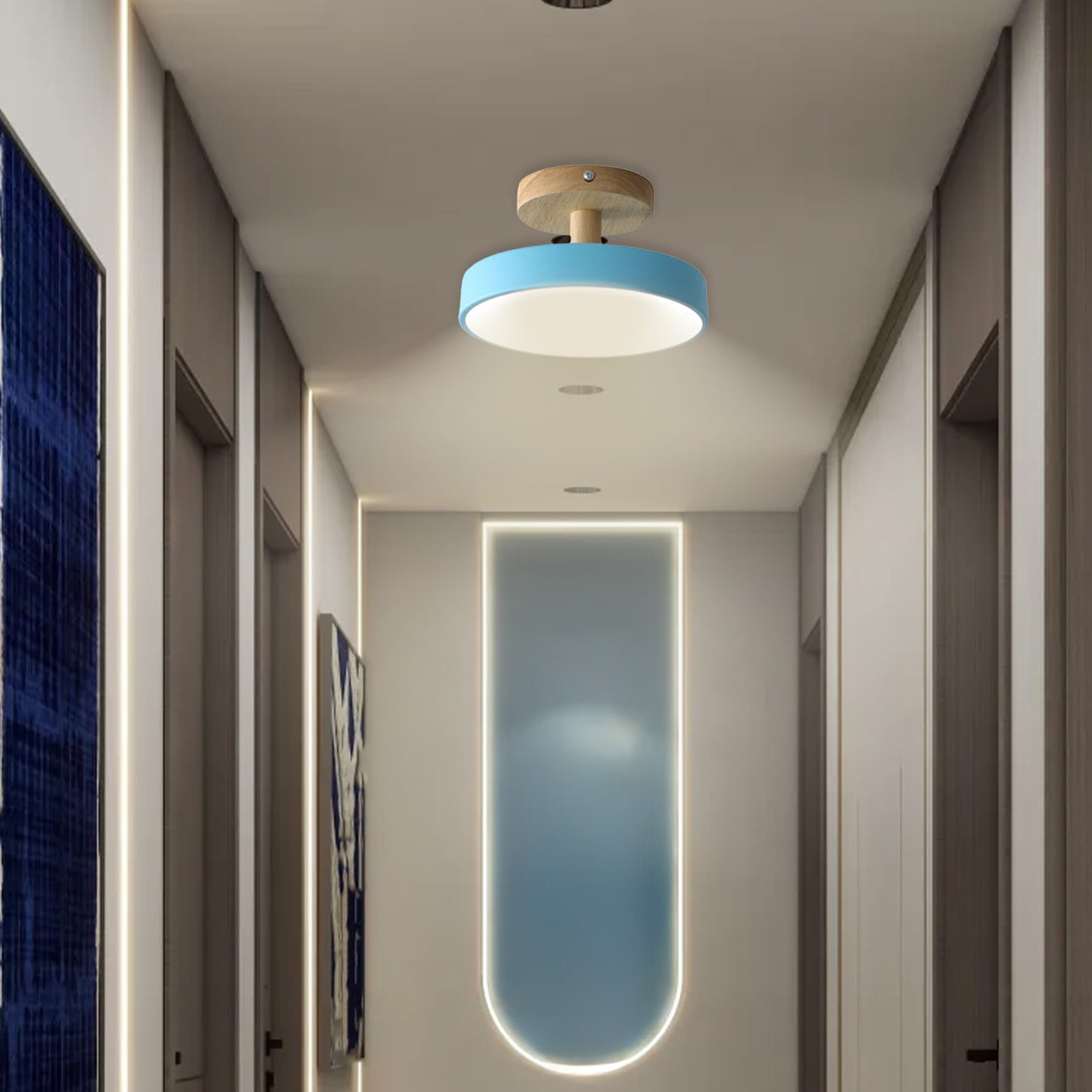 Long Lasting Corridor Lighting Fixtures with LED Lens and Rust Free ...