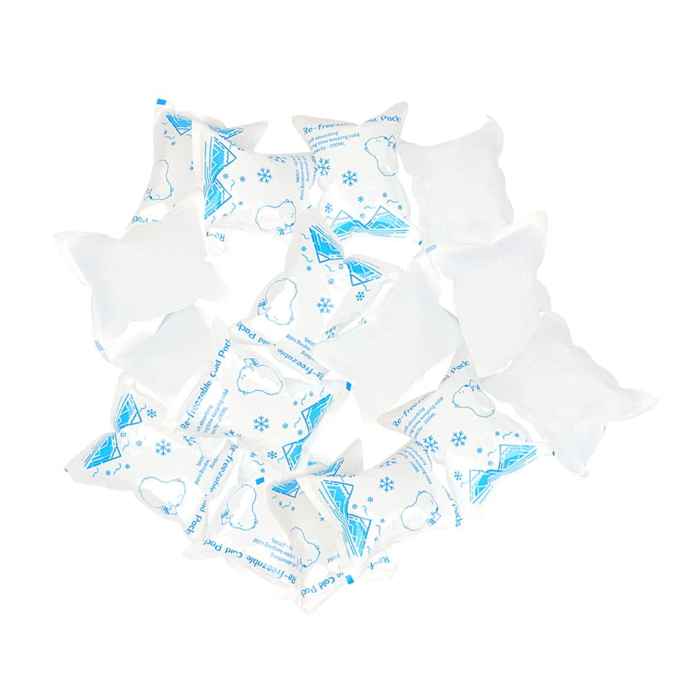 Long-Lasting Dry Ice Packs - 16 Pcs Freezer Packs for Shipping & Lunch ...
