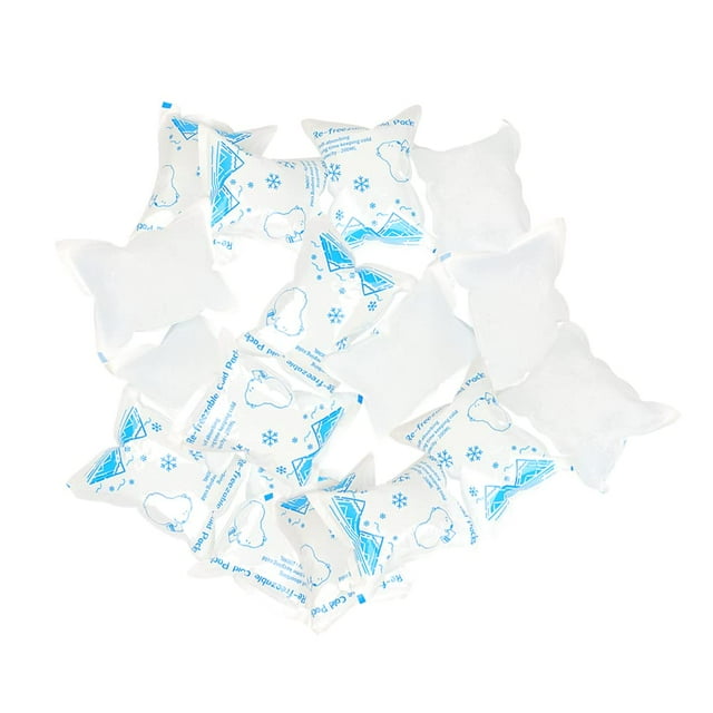 Long-Lasting Dry Ice Packs - 16 Pcs Freezer Packs for Shipping & Lunch ...
