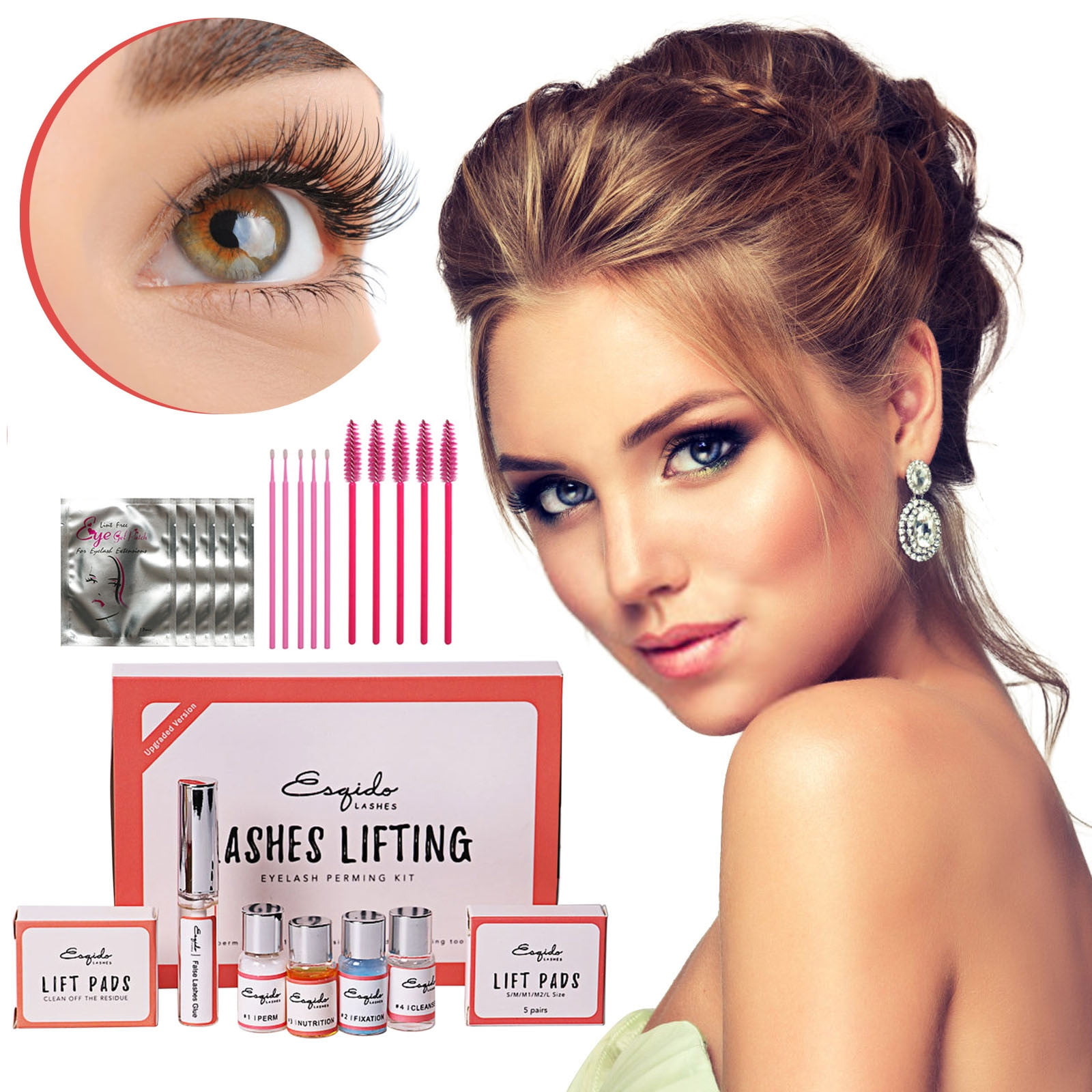 Long Lasting Eyelash Curling Kit Semi Permanent Solution with Natural ...