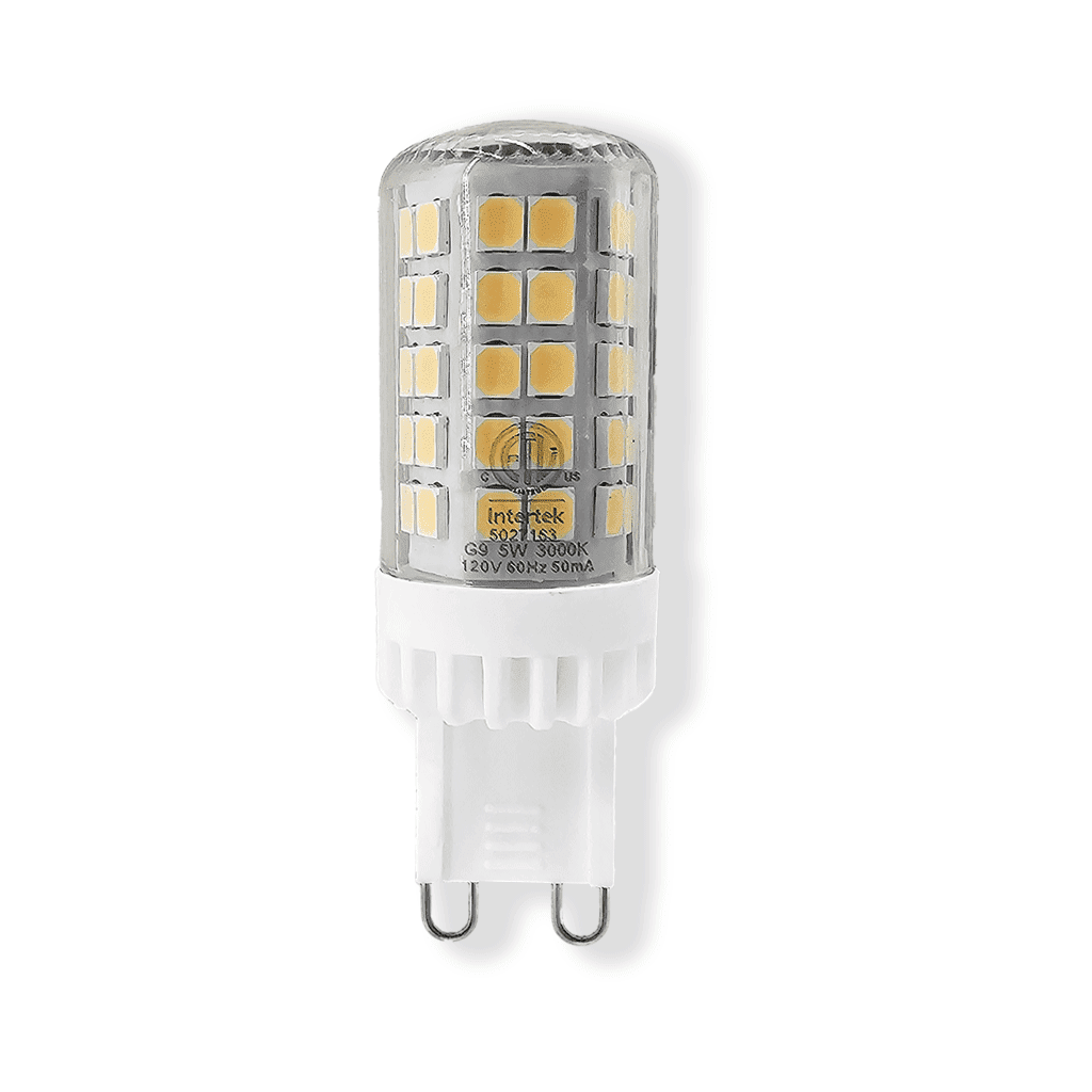 Long Lasting G9 base LED Light Bulb, 600 lumens, 5W, 3000K, Warm White ...