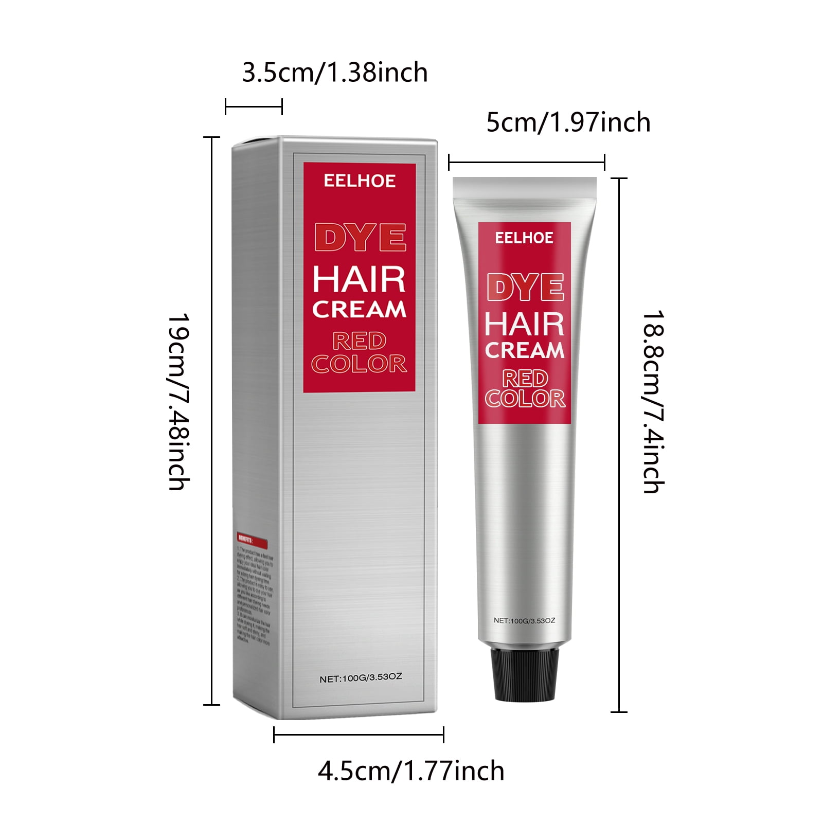 Long Lasting Hair Dye Cream Hair Color Wax Coloring Styling Pomade Mild ...