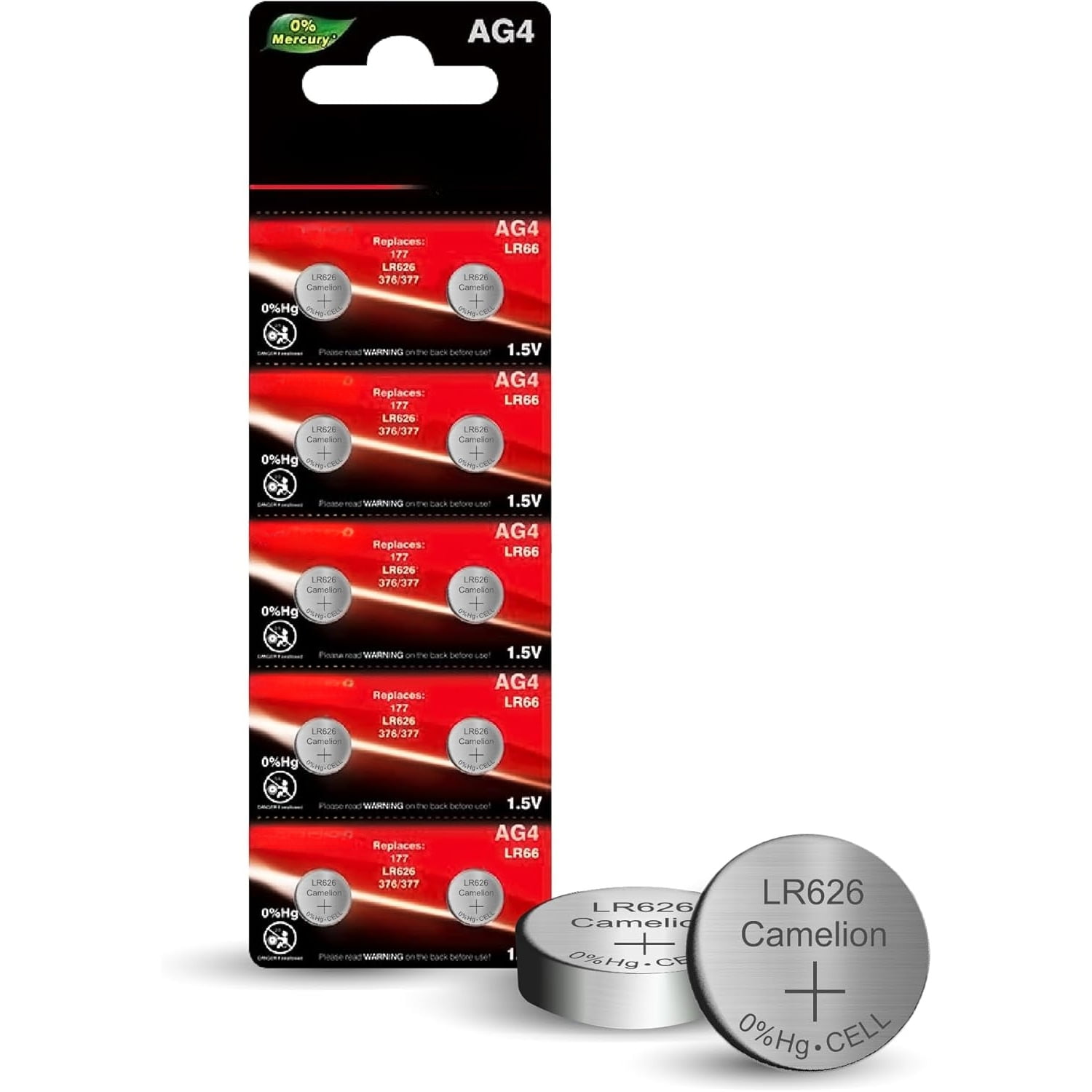 Long Lasting LR66 Batteries 10 Pack, AG4 377 626 177 Premium Alkaline ...