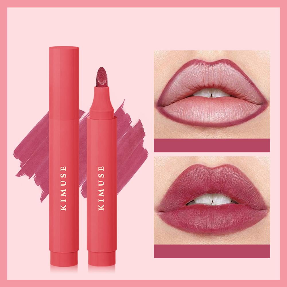 Long Lasting Lip Stain Tip Marker Lipliner Pencil Matte Liquid Lipglaze ...
