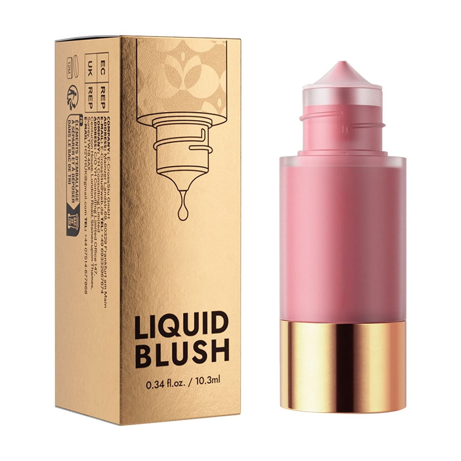 Long-Lasting Liquid Blush with Natural Finish, Lightweight Cream ...
