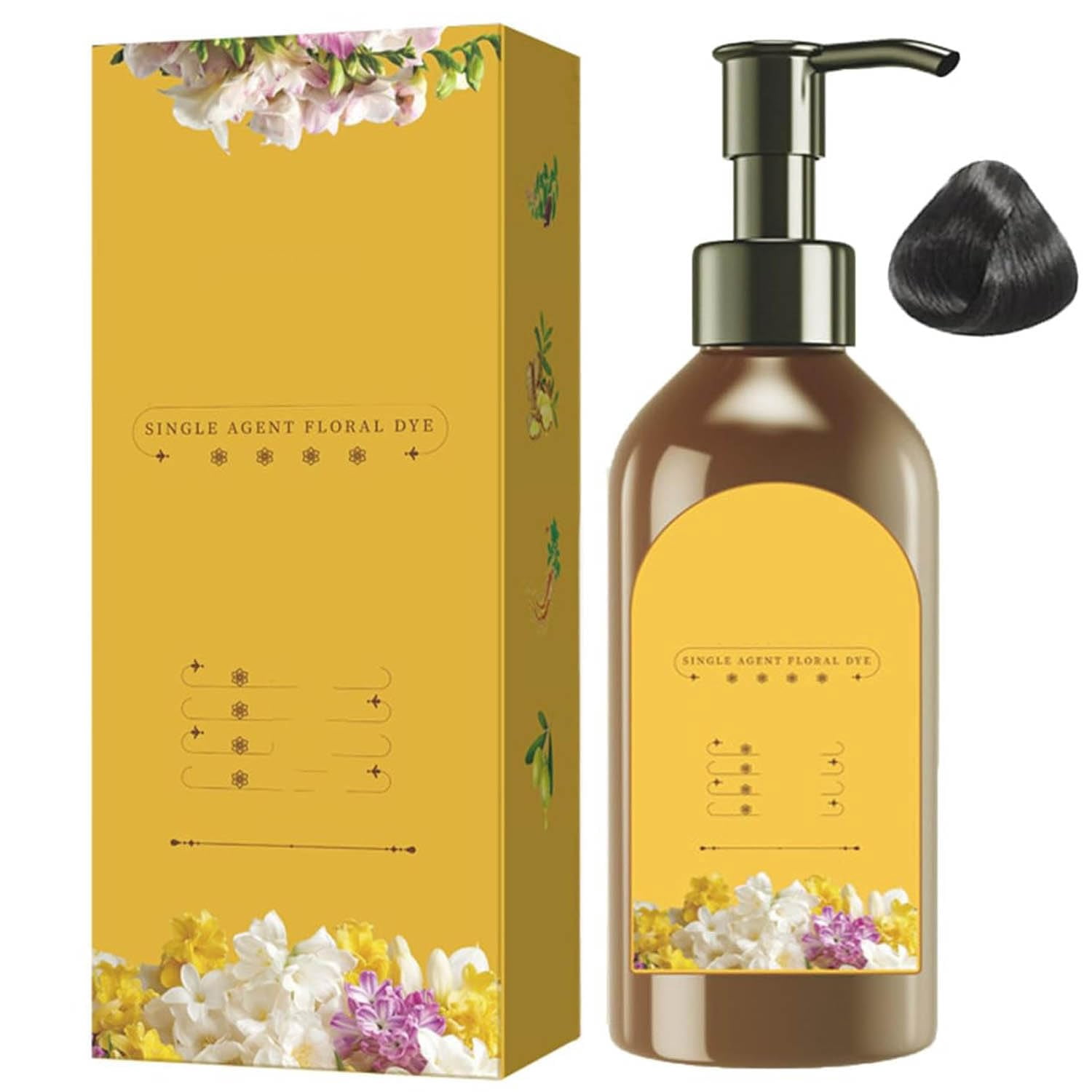 Long Lasting Natural Hair Dye Shampoo, Instant Dye Shampoo, Natural ...