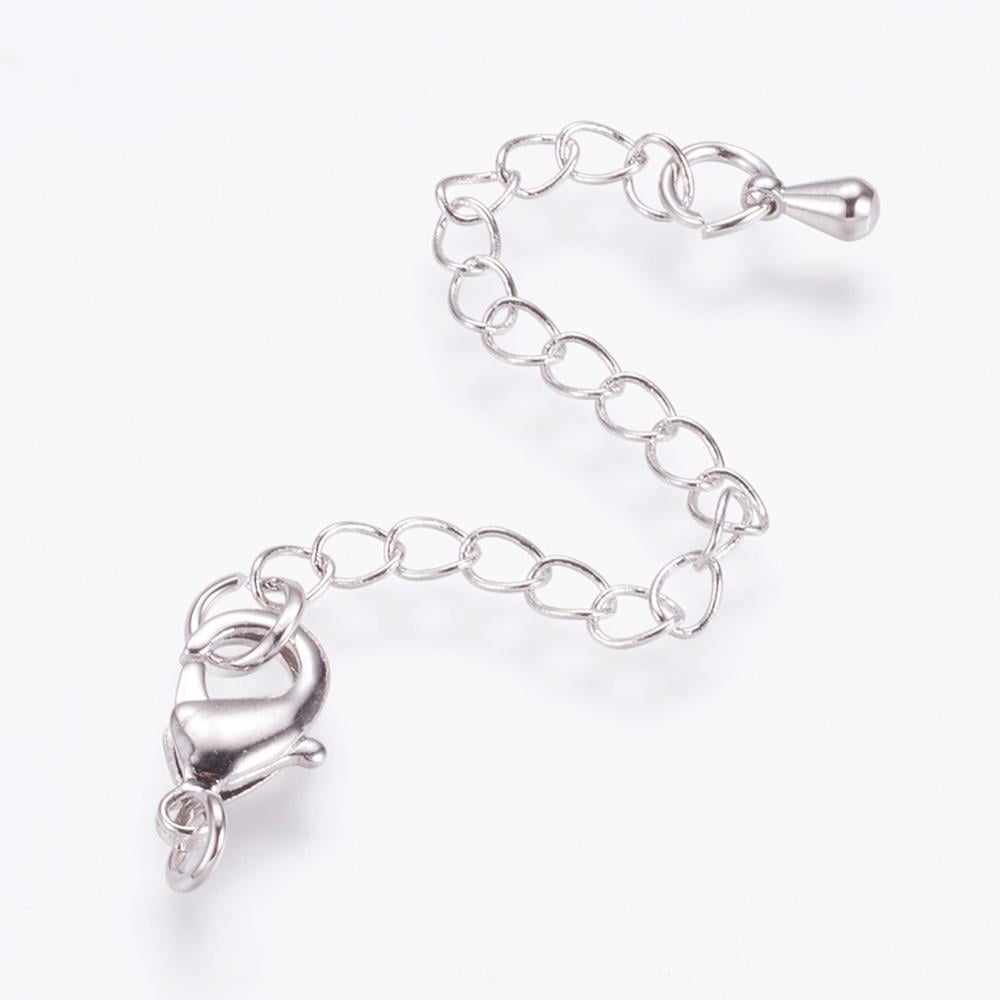 Long-Lasting Plated Brass Chain Extender with Lobster Claw Clasps and ...