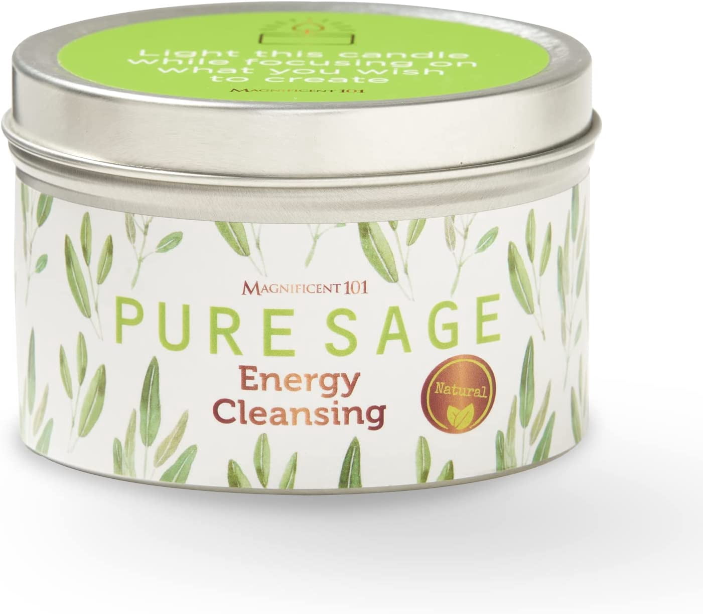 Long Lasting Pure White Sage Candle - 6 Oz - 35 Hour Burn Time ...