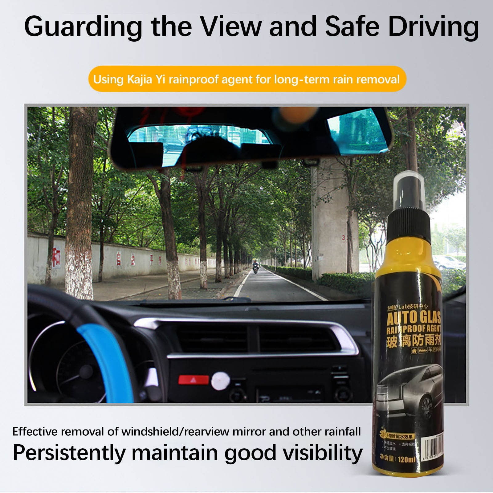 Long-Lasting Windshield And Rearview Mirror Water Repellent Rainproof ...