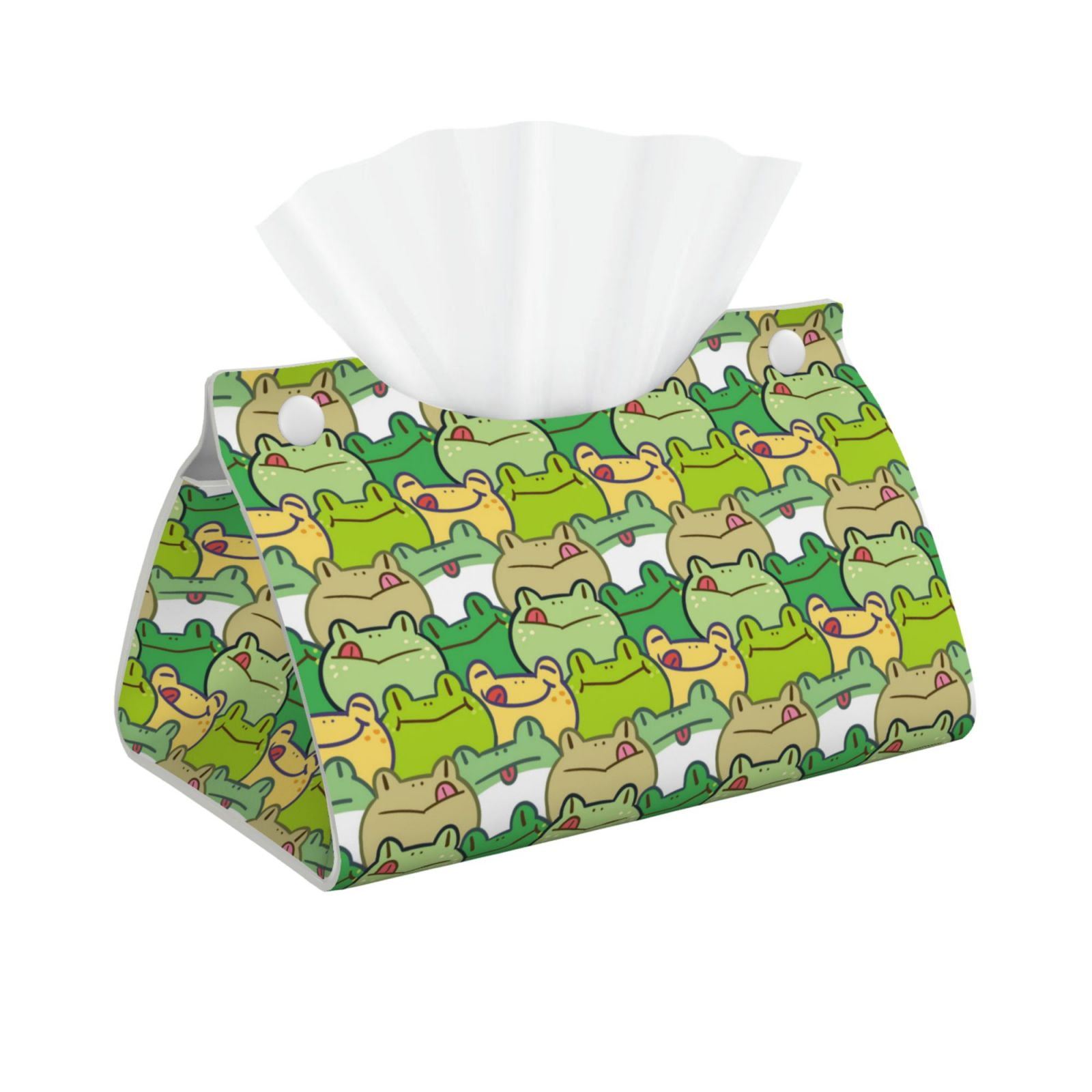 Long Leather Tissue Box Cover - Cartoon Frog colorful cute Foldable ...