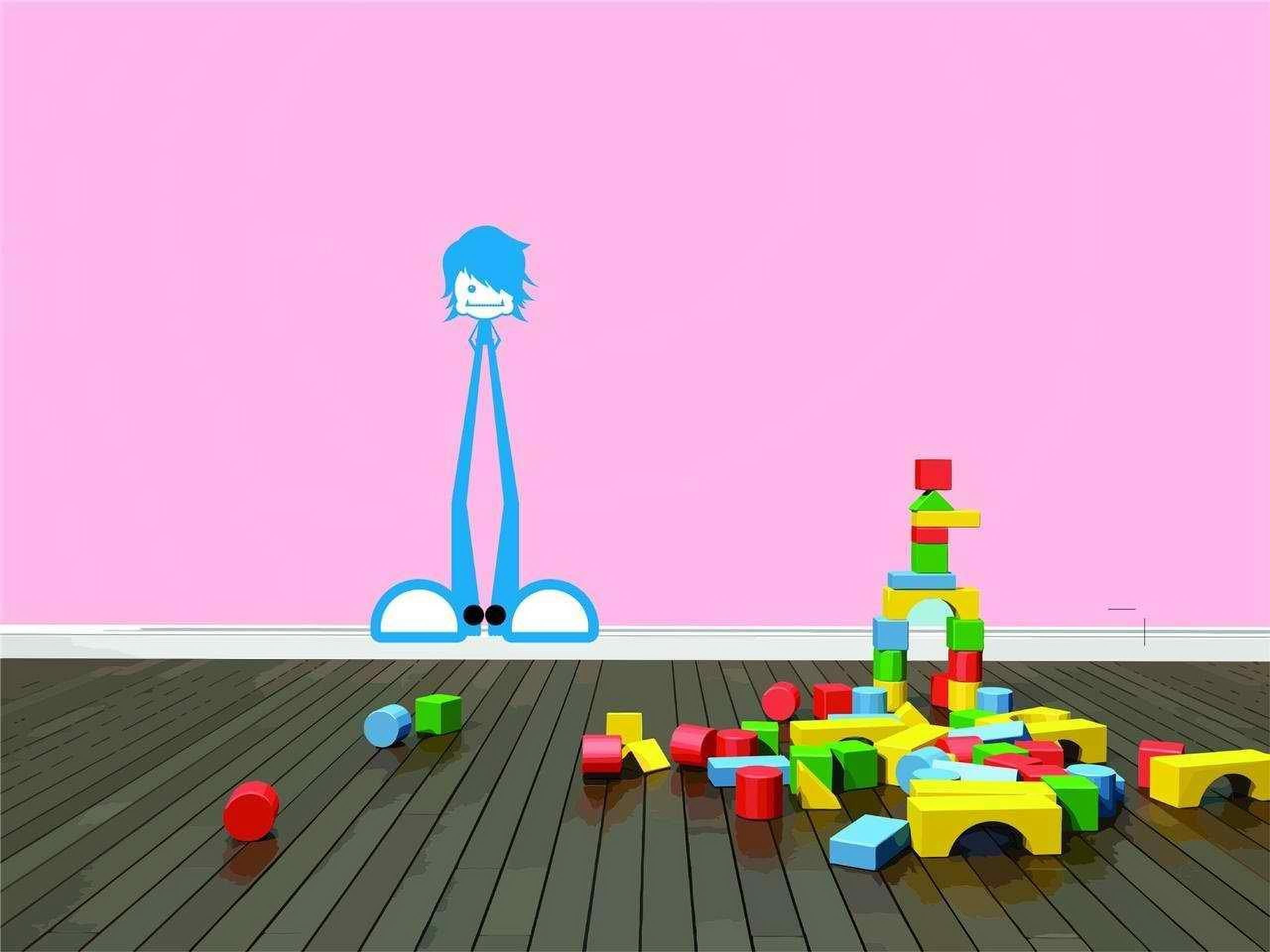Long Legs Cartoon Teen Boy Vinyl Wall Decal Bedroom Decoration Kids Boy ...