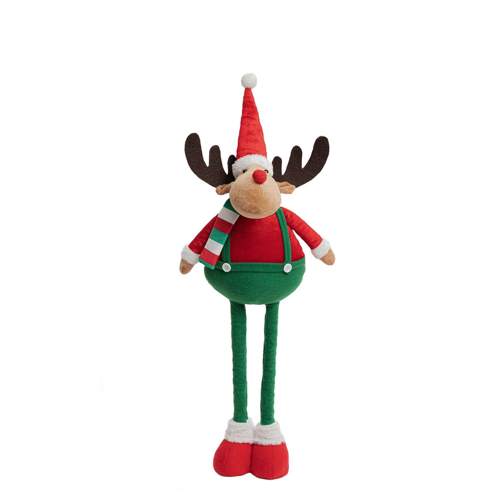 Long Legs Standing Santa Claus,Elk Doll Legs Retractable Top Hat Cute ...