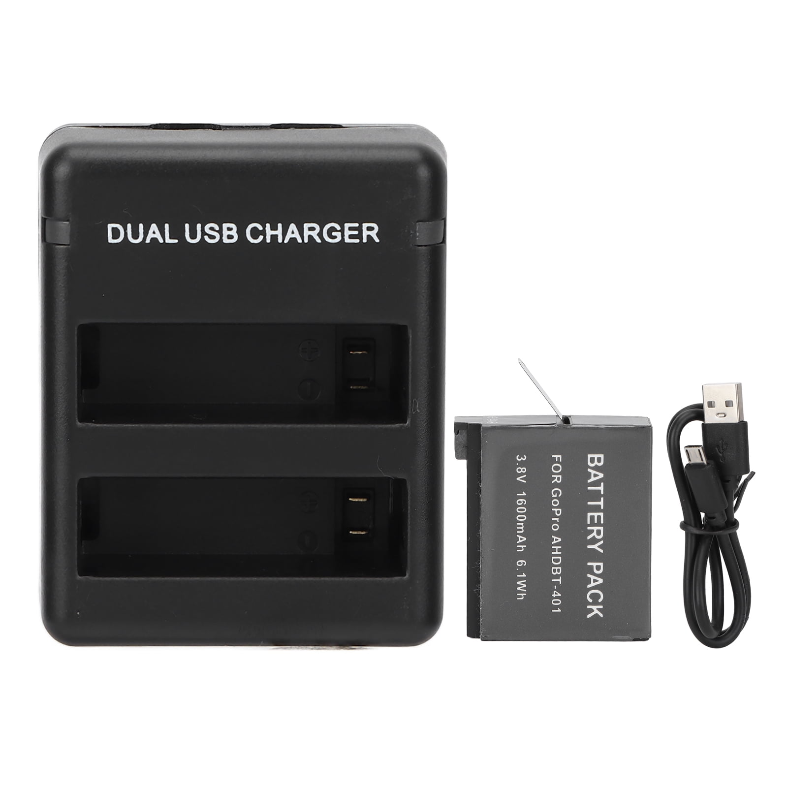 Long,Life 1600mAh Battery USB Dual Charger Kit, Power Bank Compatible ...