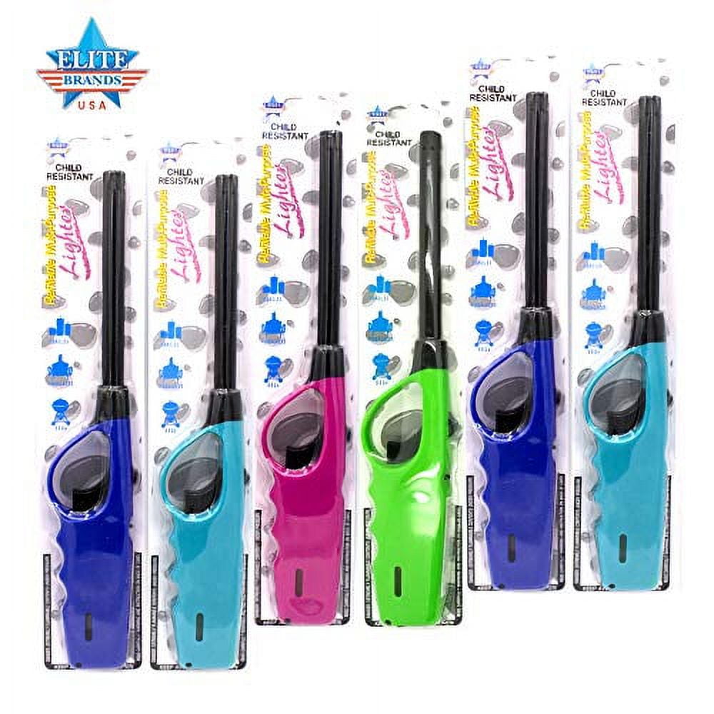 Long Lighters Bulk Pack, Multi Use Butane Refillable Fire Lighters, for ...