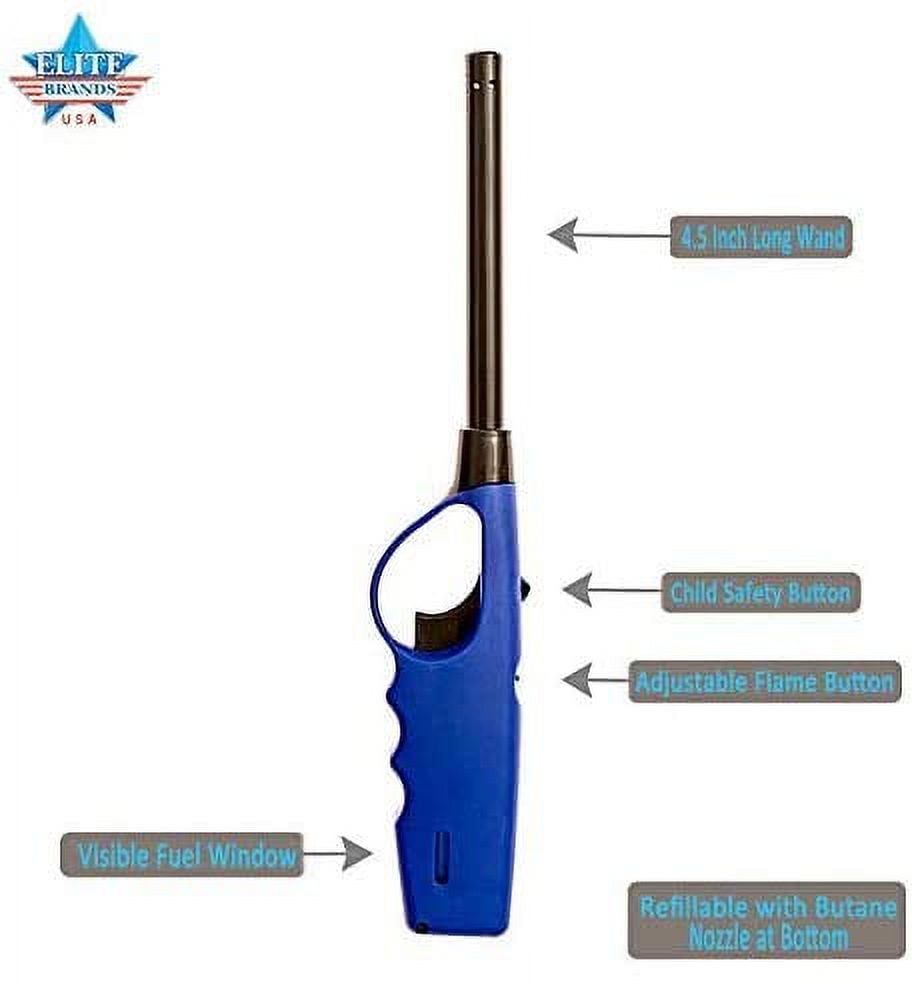 Long Lighters Pack, 5 Pack of Butane Refillable Fire Lighters, Ideal as ...