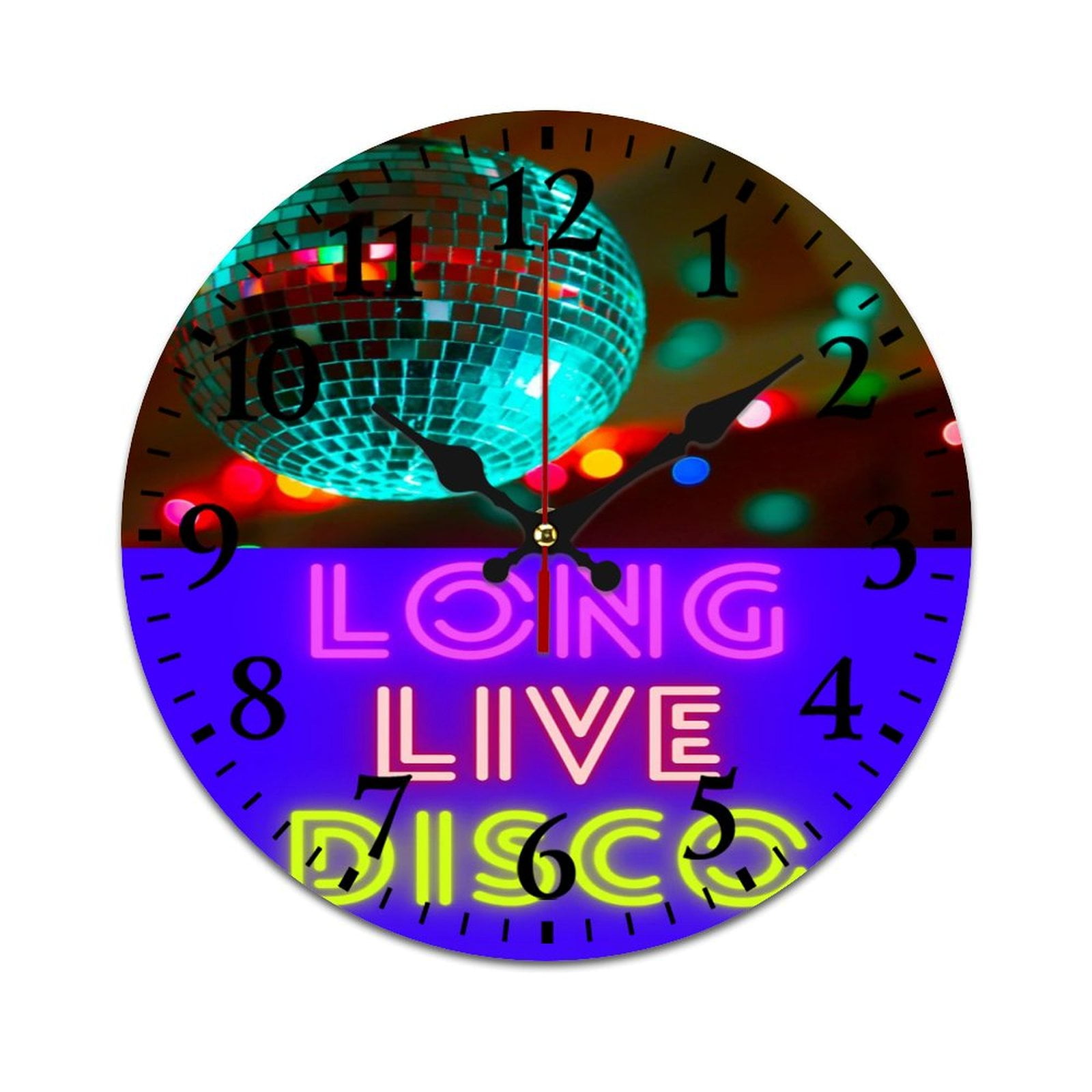 Long Live Disco Wall Clock Modern Design Clocks Wall Hanging Home ...