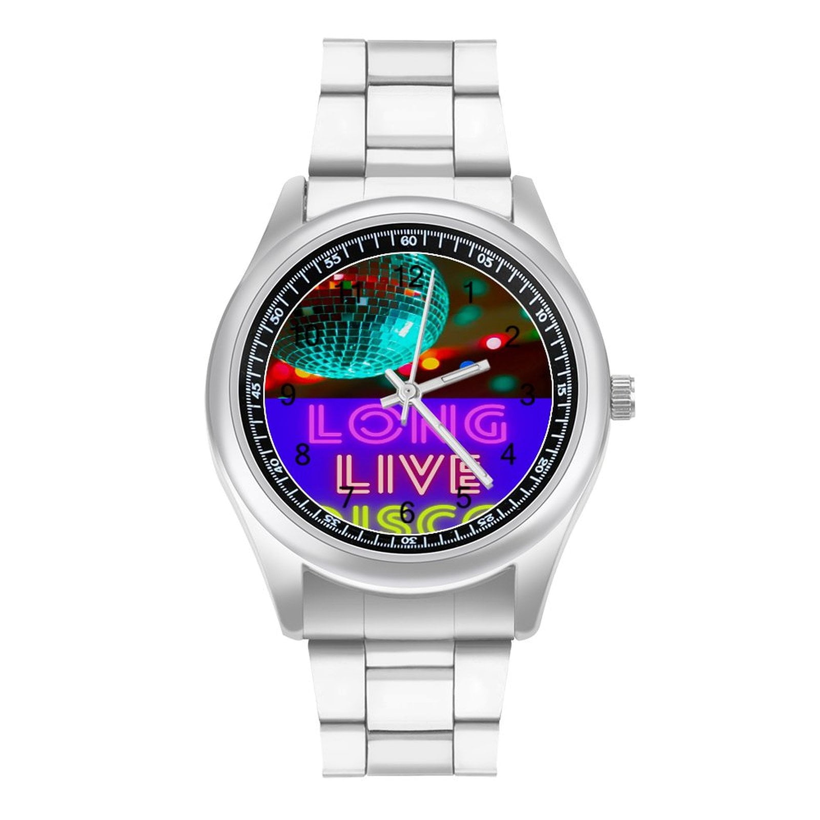 Long Live Disco Wrist Watches for Men Metal Band Watch Fashion Three ...