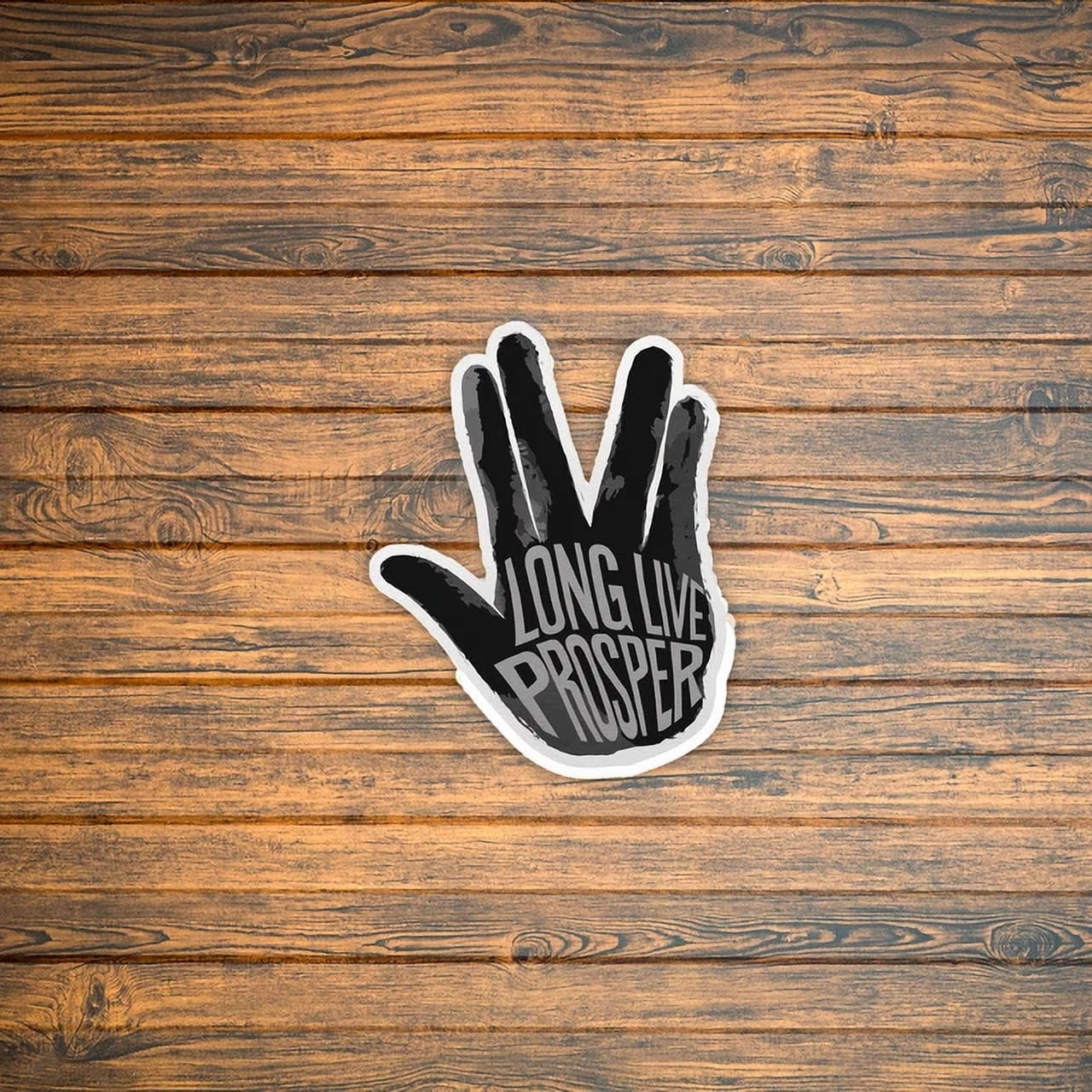 Long Live Prosper Hand Sign Sticker Motivational Decal Spock Trek Fan ...