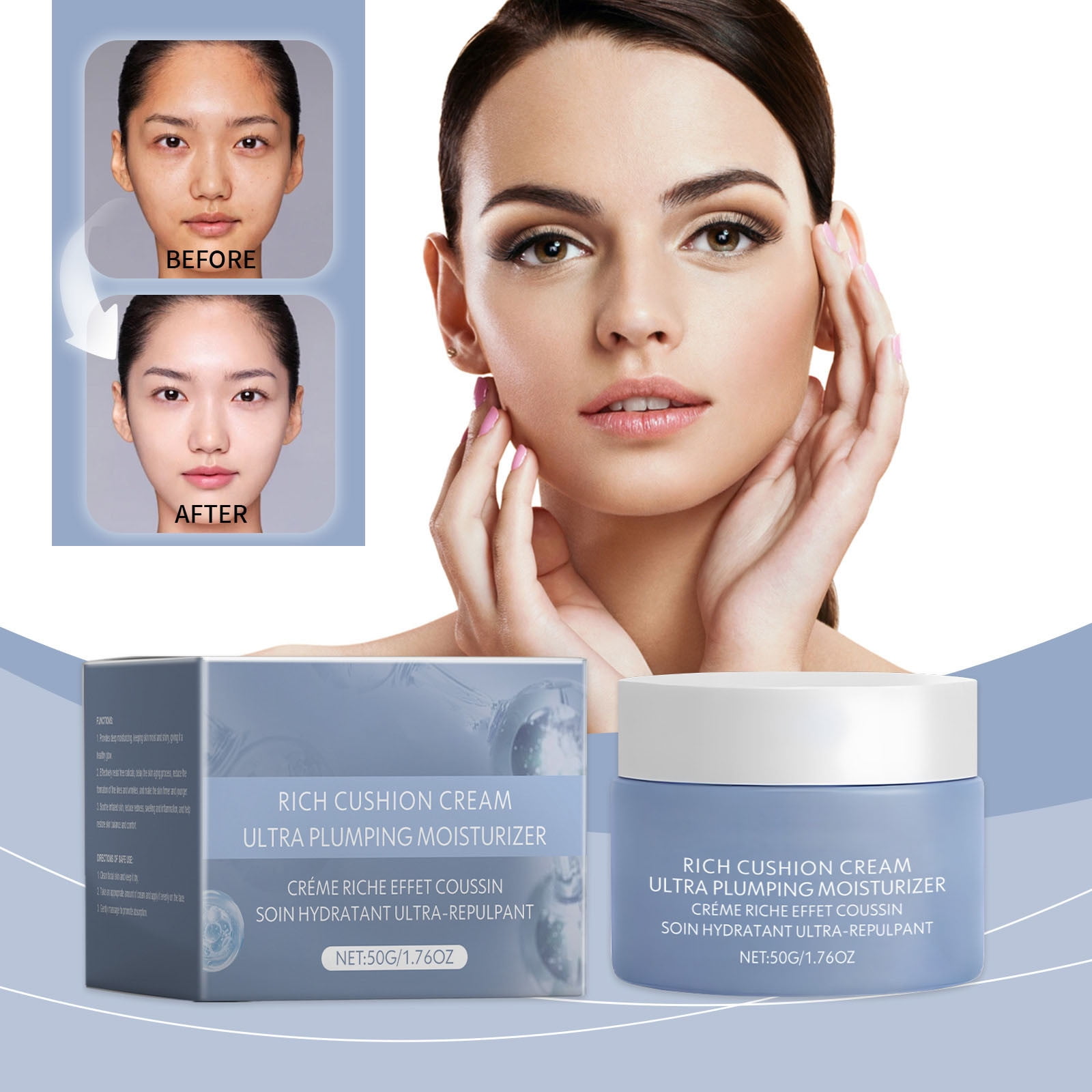 Long Moisturizing for Dry Skin Rich CushionCream Plumping Facial ...