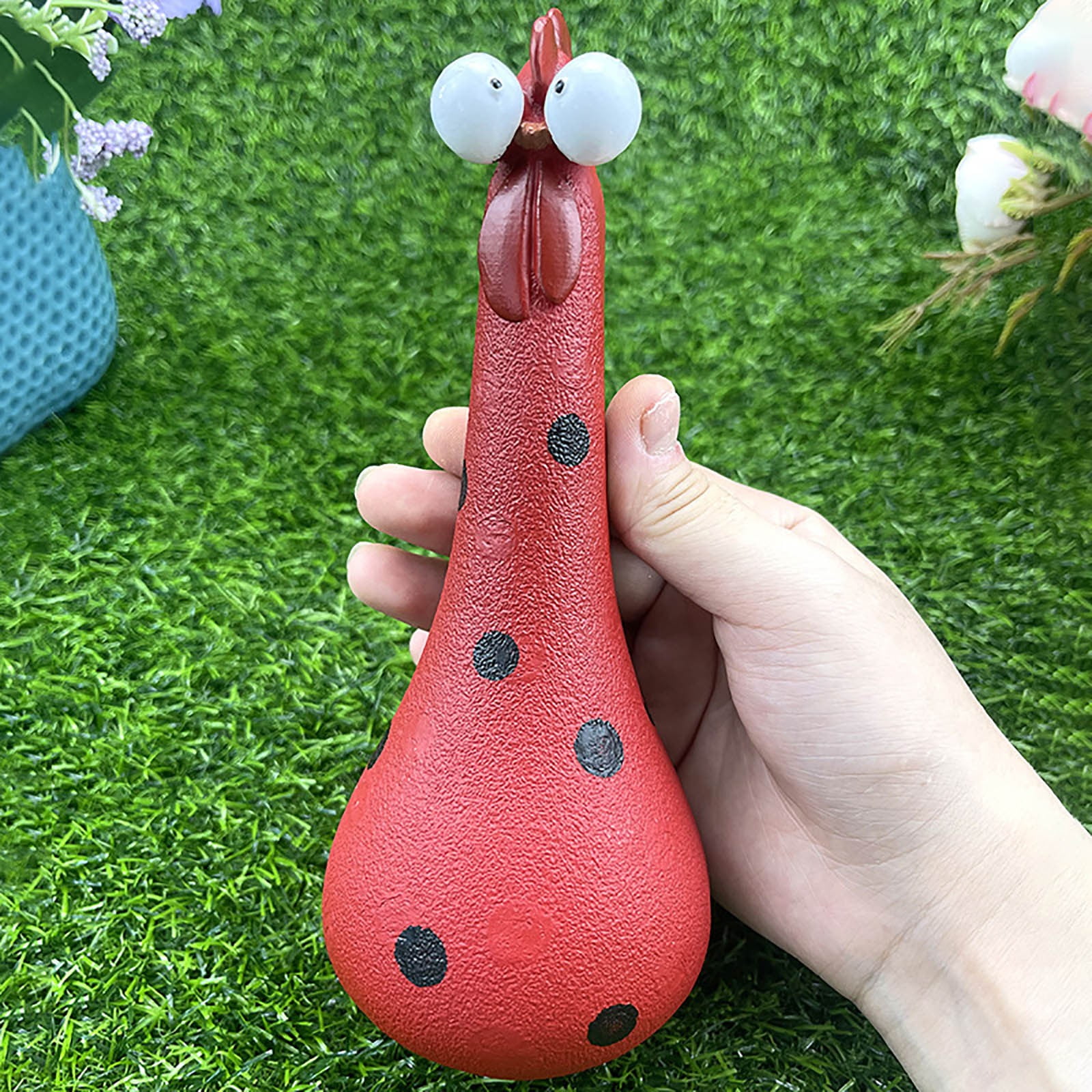 Long Neck Big Eye Chicken Desktop Ornament Cute Animal Figurine Novelty ...