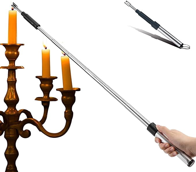 Long Neck Candle Lighter - Electric Arc Pulse Telescopic 70cm Flameless ...
